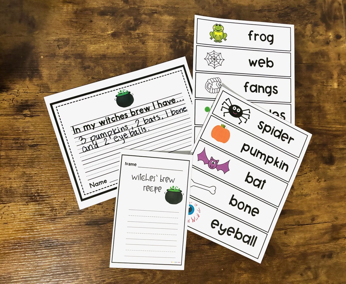 Witches Brew Writing Activity - Halloween - Kindergarten - TK - First ...