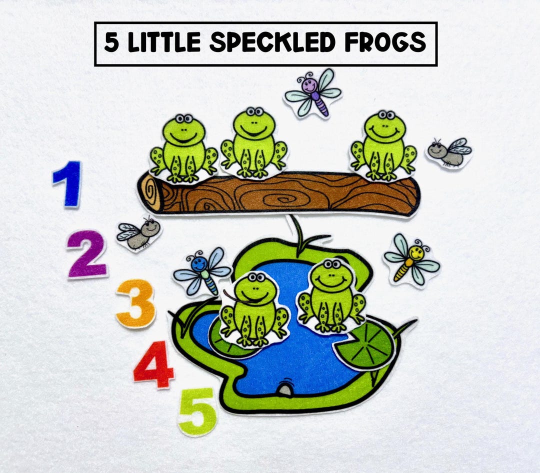 Five Little Speckled Frogs - Felt Stories - Nursery Rhyme - Speech ...