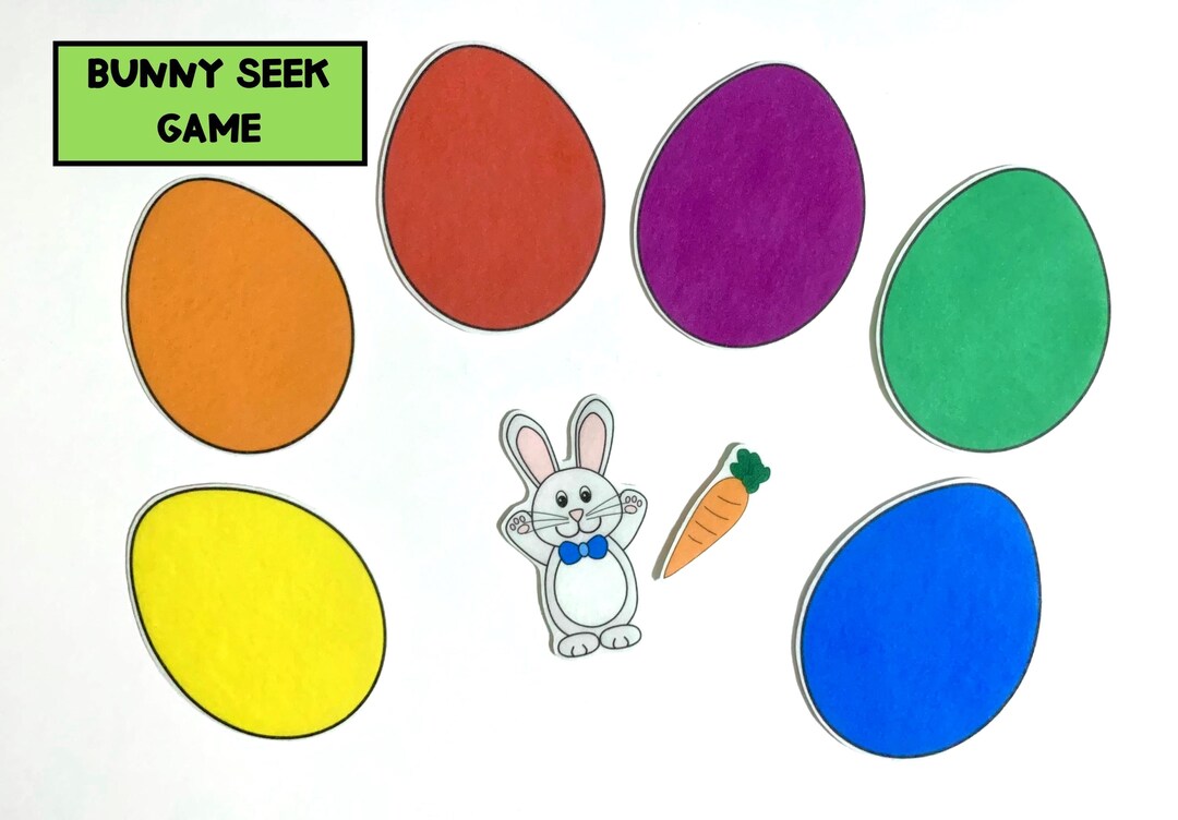 Bunny Hide & Seek Felt Story: Color Learning Flannel, Ages 3+ - Etsy