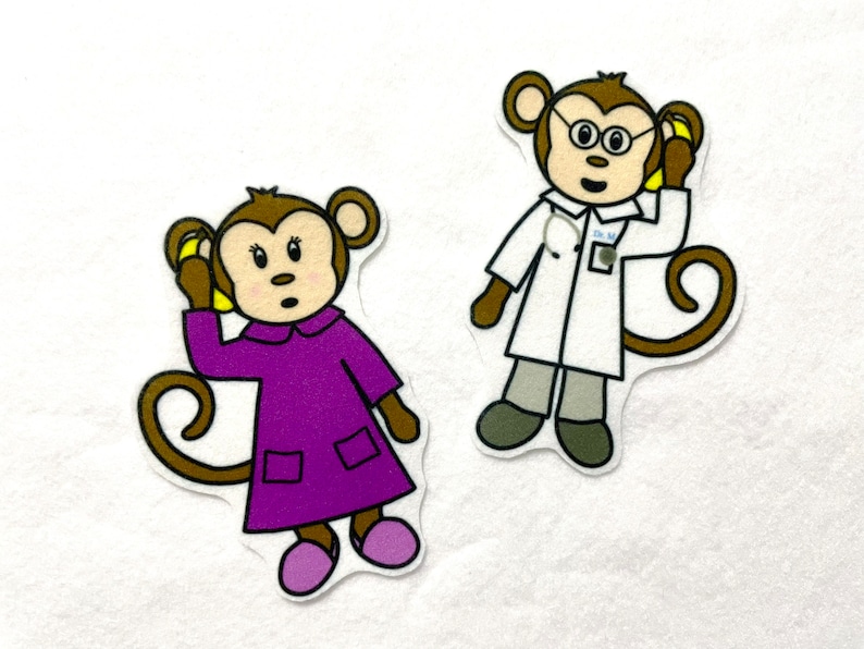 Five Little Monkeys Felt Board Story: Speech Therapy, Circle Time ...