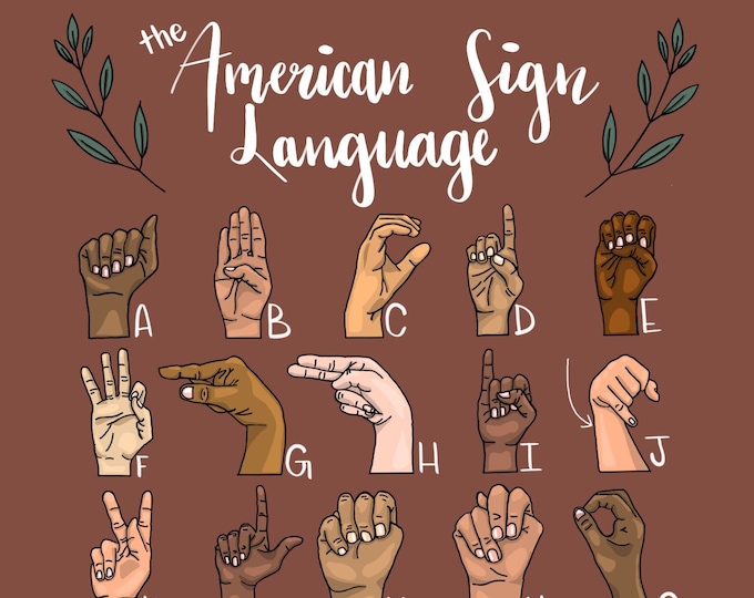 American Sign Language ASL Version 2 Digital Download - Etsy