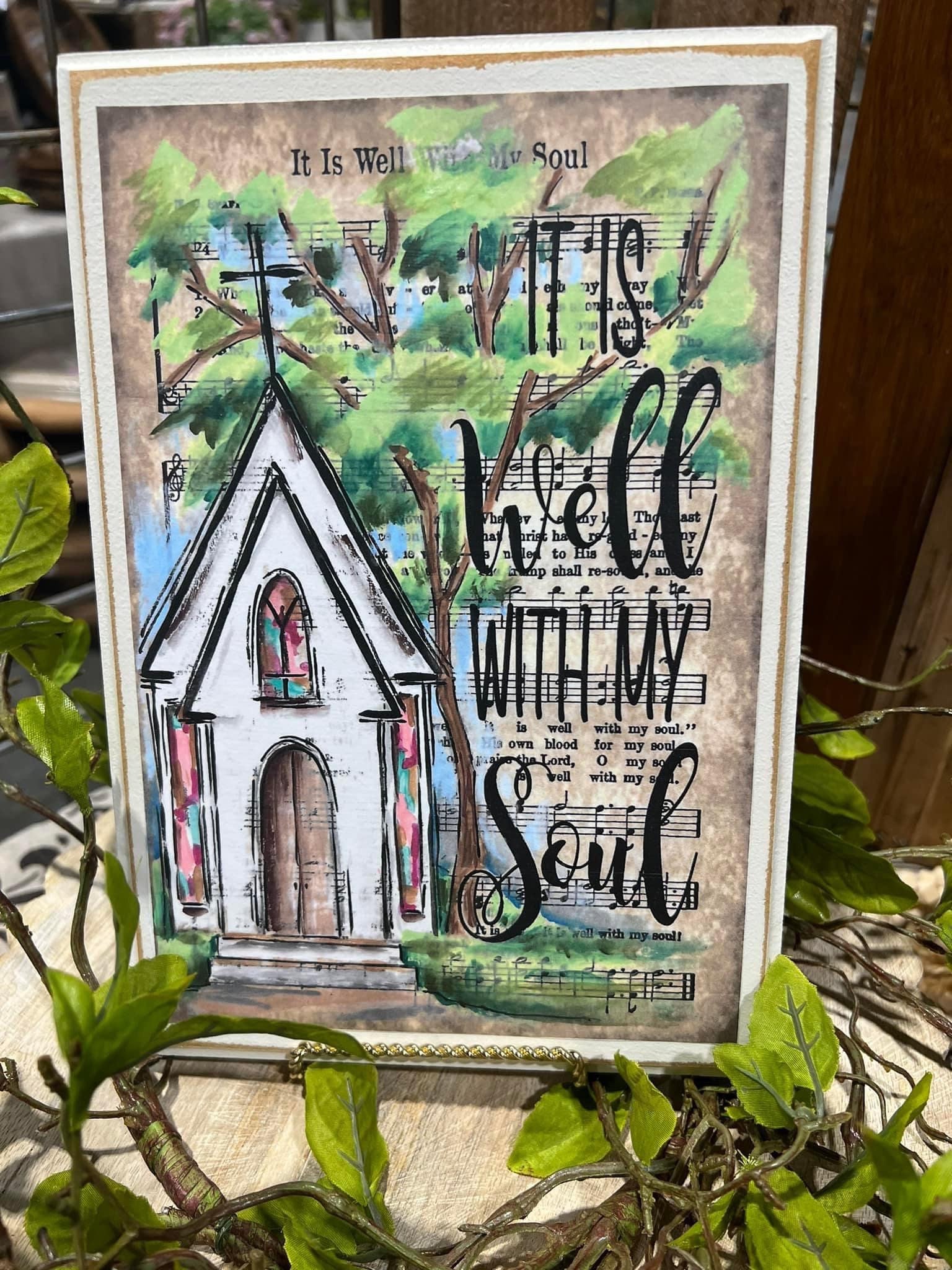 It is Well Hymn Board Sign Sympathy Gift Christian Art - Etsy