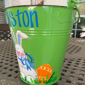 Boy Traditional Personalized Metal Easter Buckets, Easter Egg Custom ...
