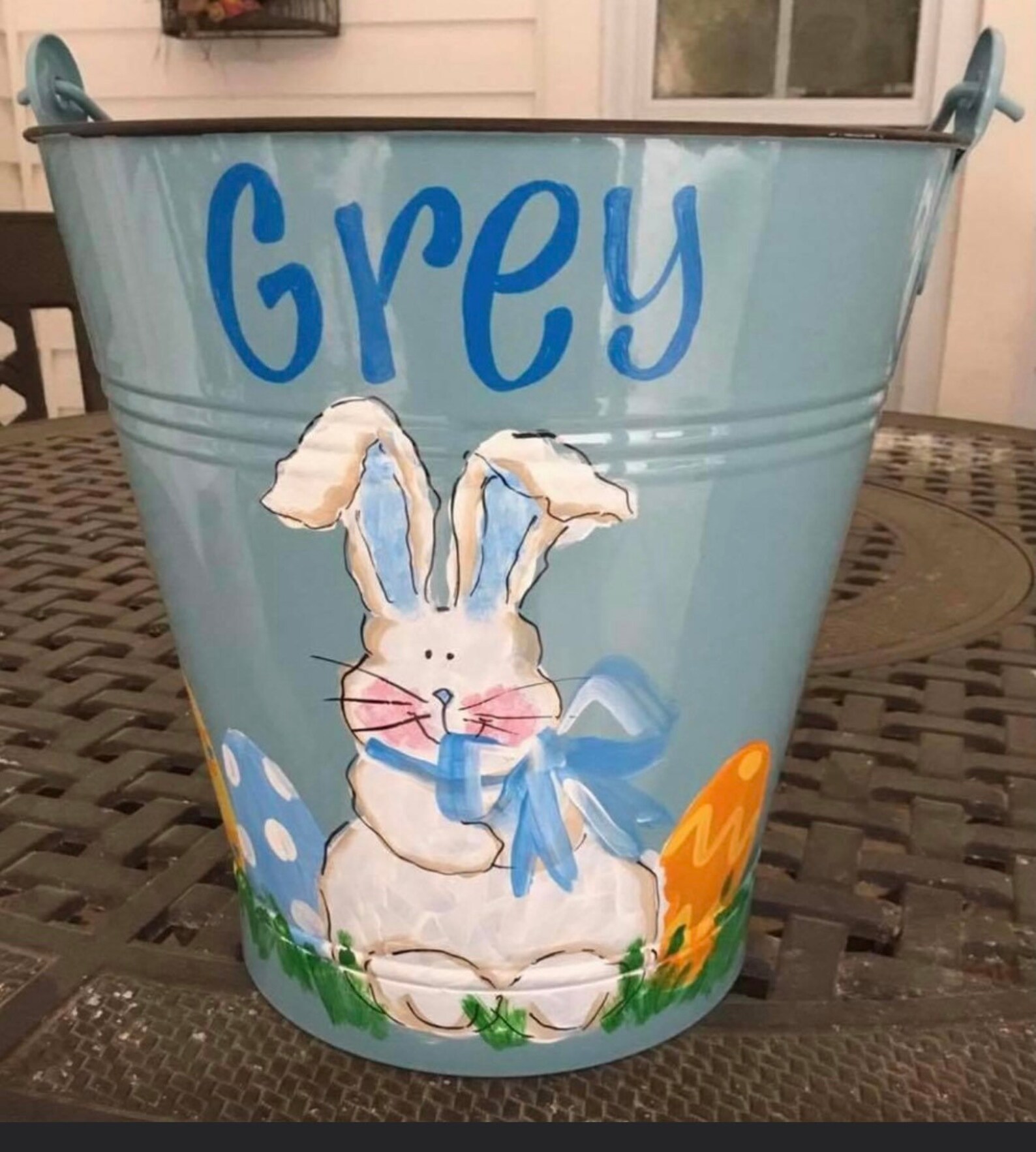 Boy Traditional Personalized Metal Easter Buckets Easter Egg - Etsy