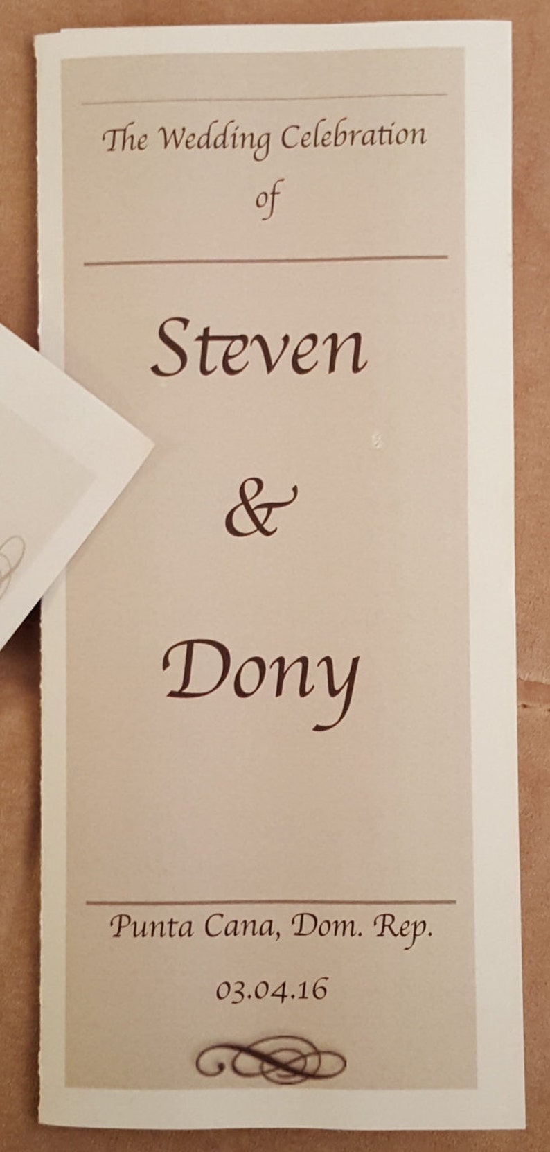 Tri-fold Wedding Program Template With Bridal Silhouette (instant ...