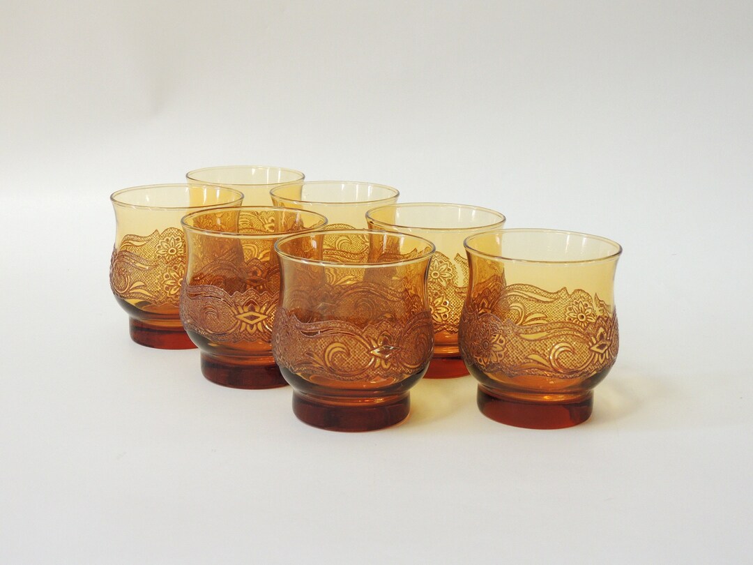 Vintage Set of Libby Barware Glasses, Set of 7, Mid Century Old ...