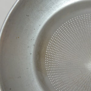 Vintage Cone Shaped Sieve With Pestle, Aluminum, Mid Century Kitchen ...