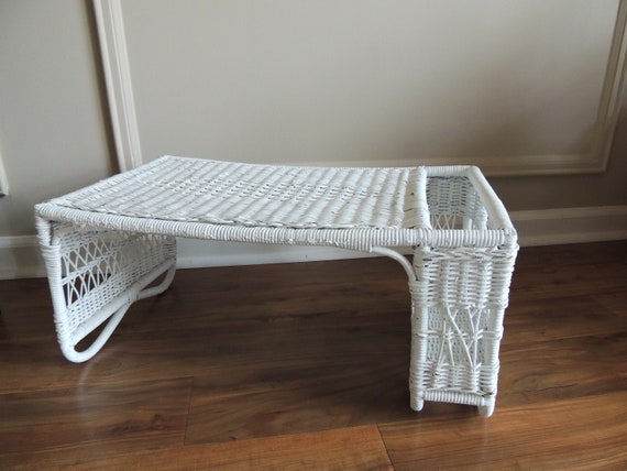 White wooden bed tray store