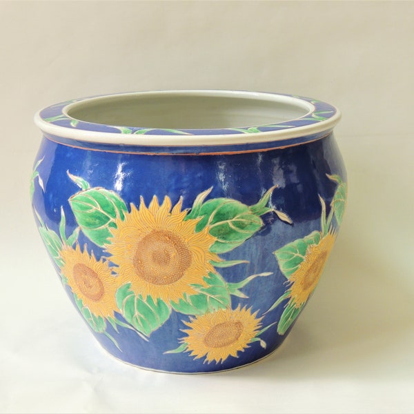 Large Chinese Porcelain Fish Koi Bowl Planter - Etsy