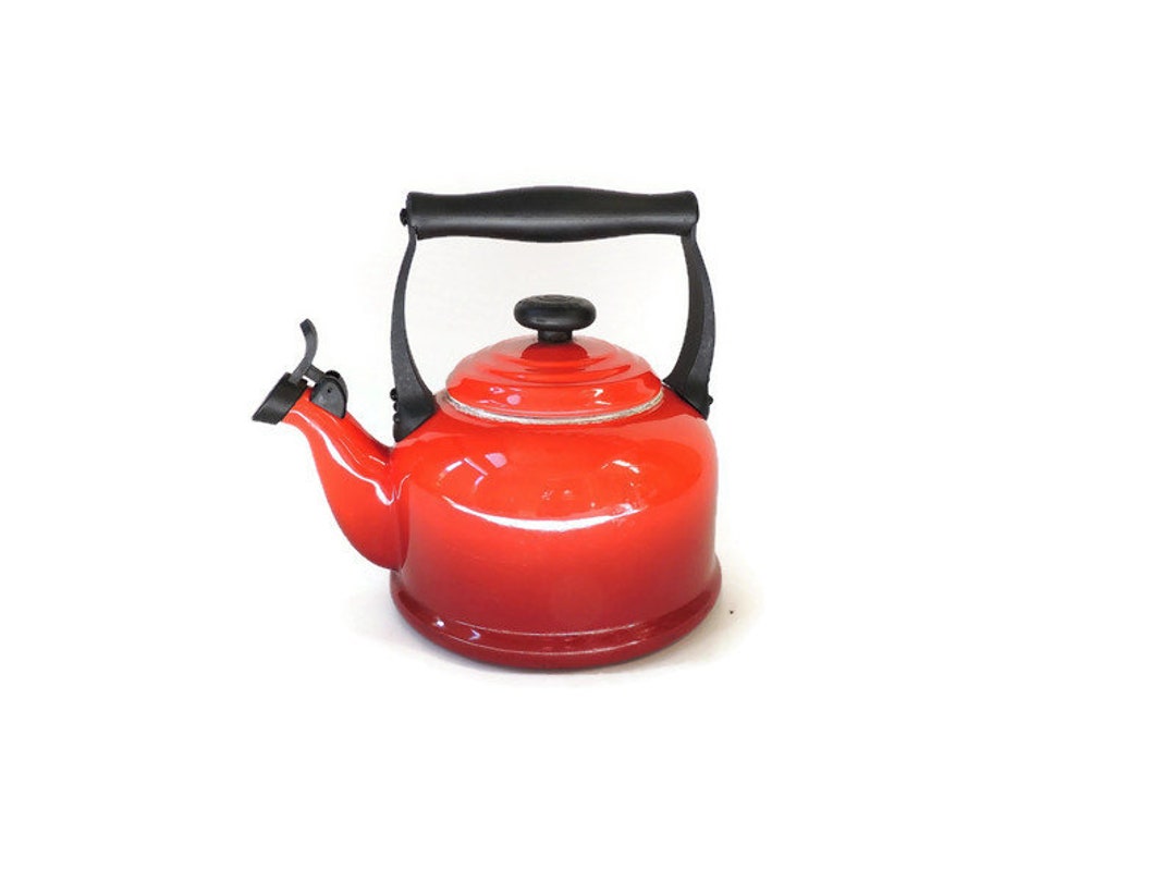Vintage Decorative Le Creuset Tea Kettle, Red, Condition Issues See ...