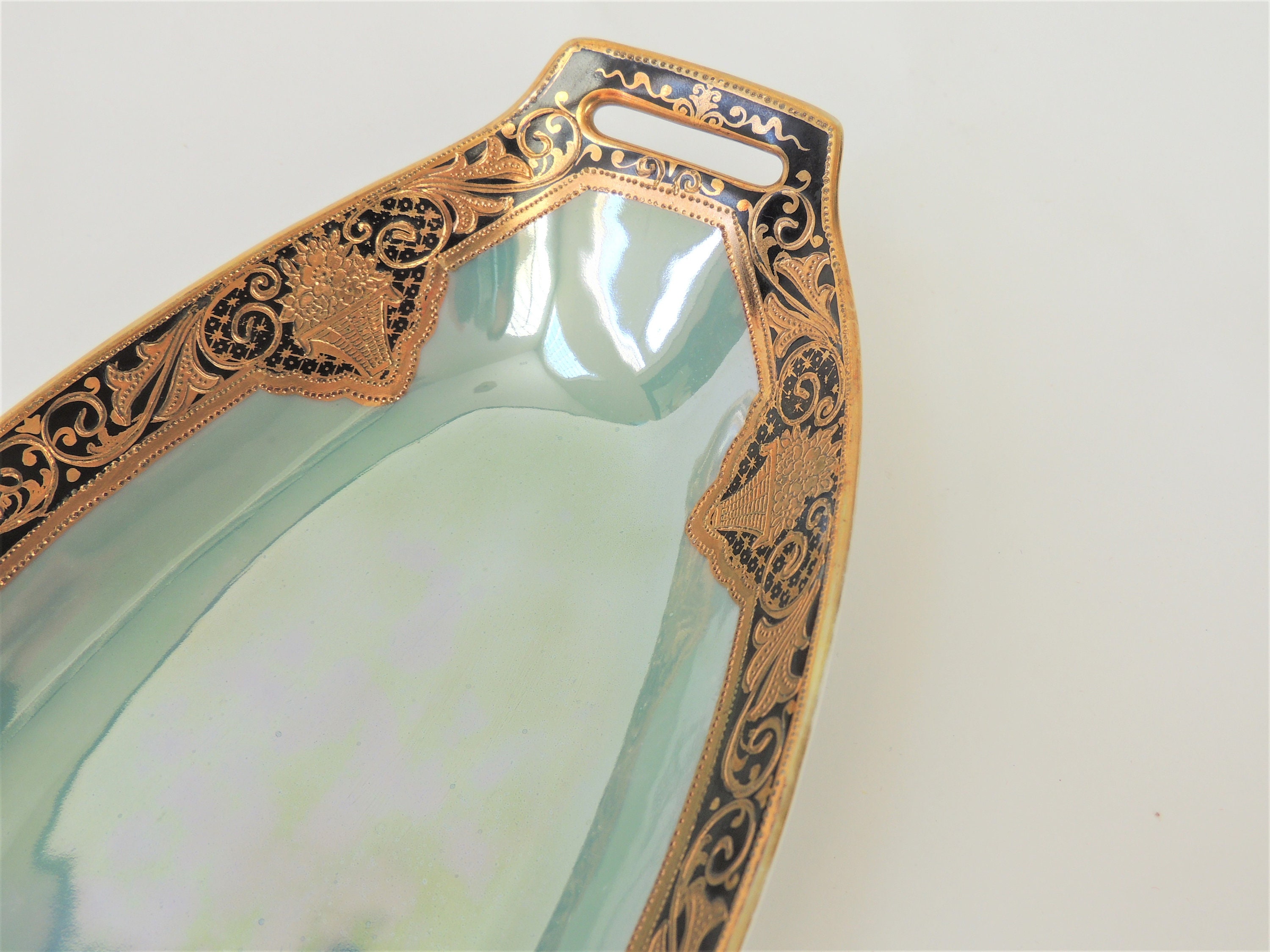 Vintage Noritake Serving Dish Lusterware Hand Painted - Etsy