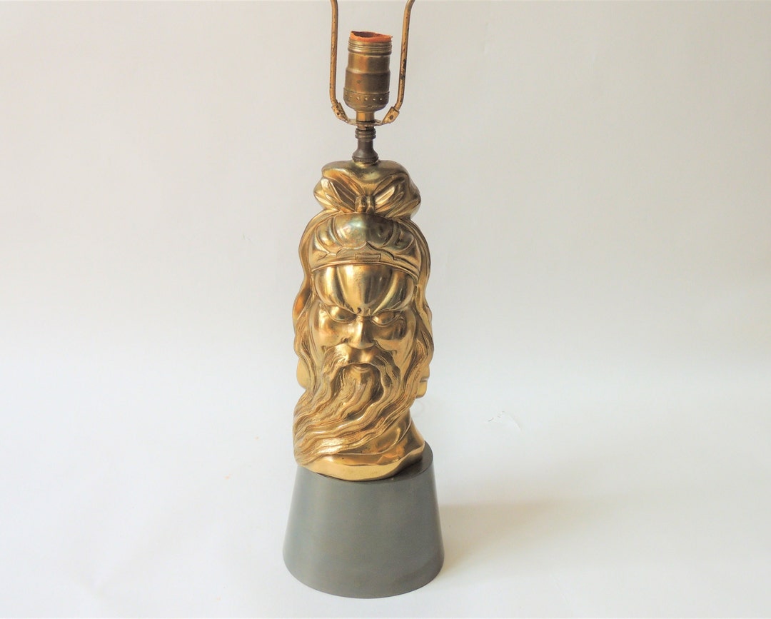 Mid Century Brass Chinese Figural Lamp, Mud Men Style - Etsy