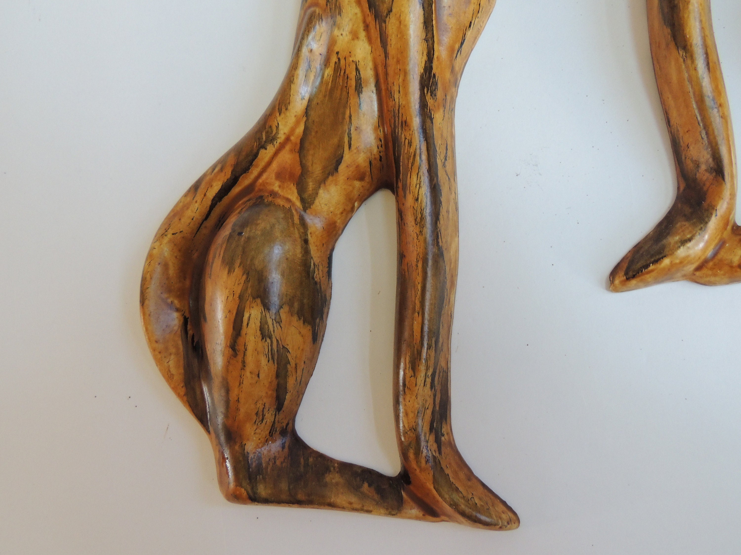 Mid Century Set of Modern Cat Wall Hangings Plaster Atomic - Etsy