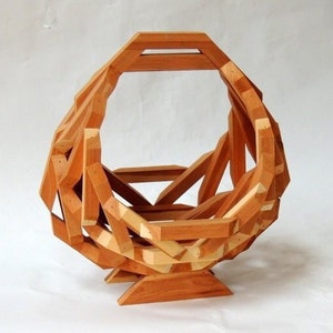 Large Cedar Fruit Basket, Solid Wood, Contemporary - Etsy