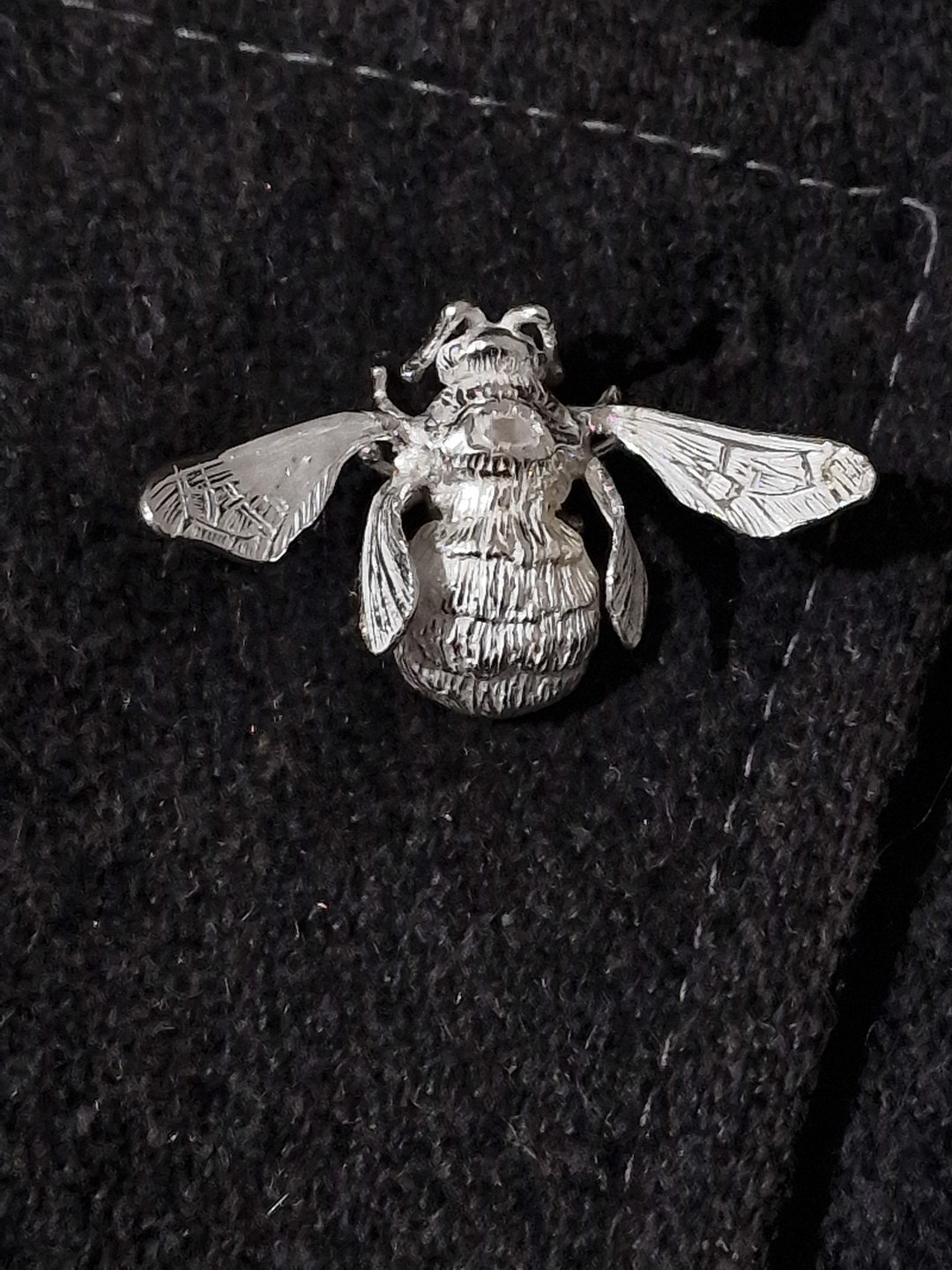 Bee, Bumblebee Pin, Hand Made From Sterling Silver - Etsy