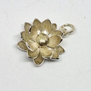 Lotus Pin Hand Made From Sterling Silver and 9ct Yellow Gold - Etsy