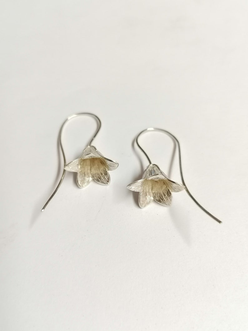 Bell Flower in Silver - Etsy