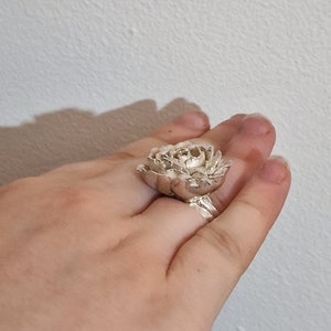 Flower Ring, Carnation Ring Hand Made From Sterling Silver - Etsy