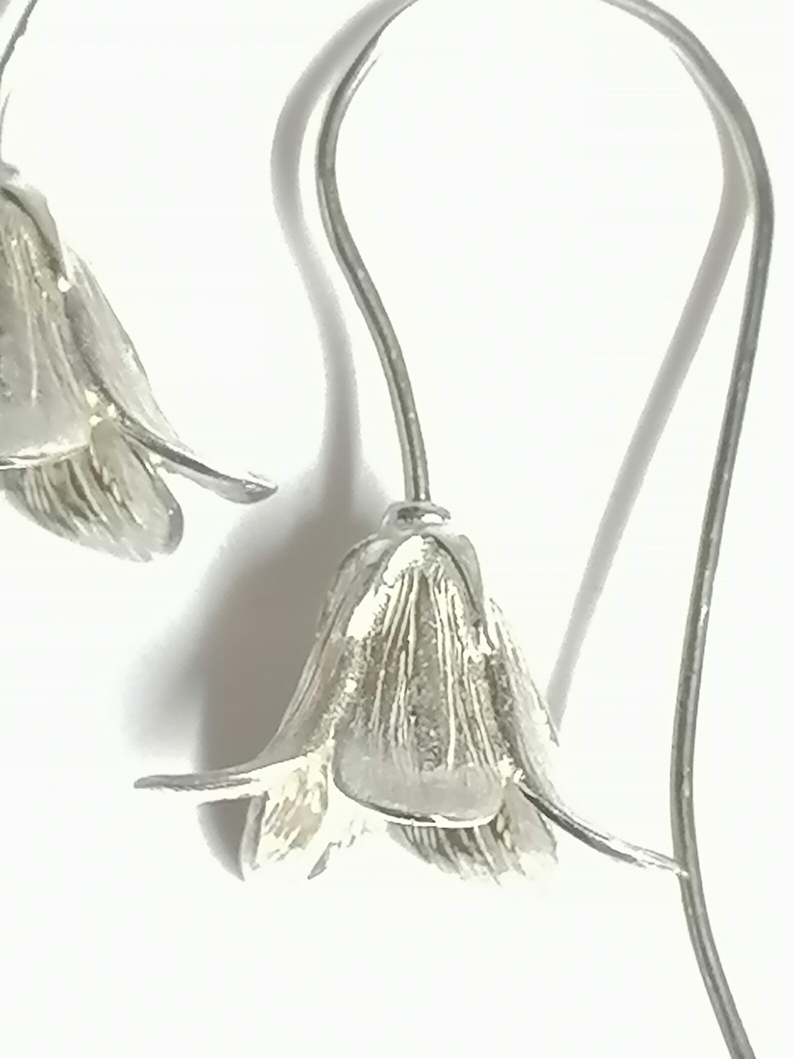 Bell Flower in Silver - Etsy