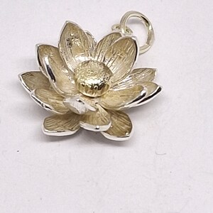 Lotus Pin Hand Made From Sterling Silver and 9ct Yellow Gold - Etsy