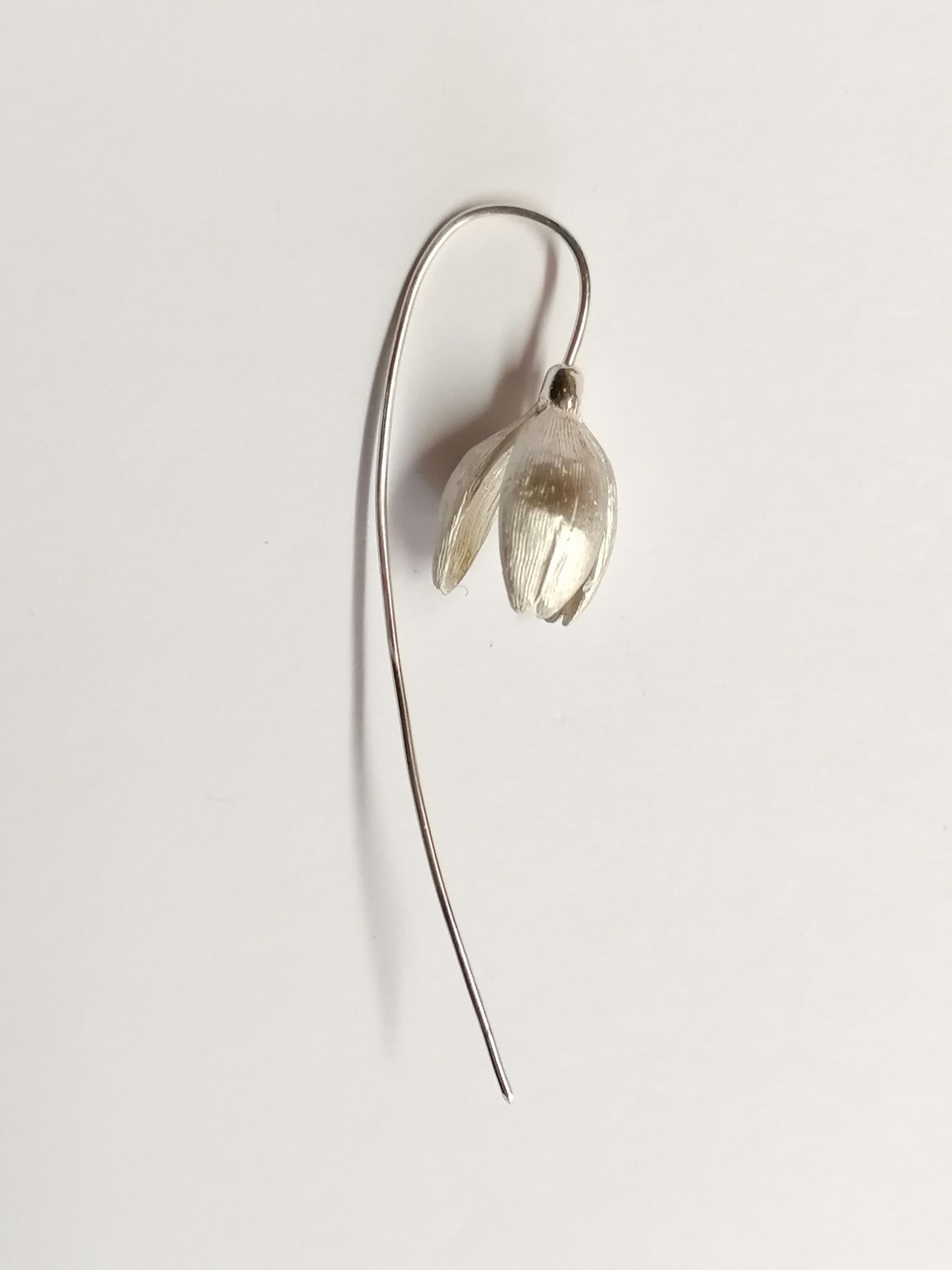 Snowdrop Pin Hand Made From Silver - Etsy