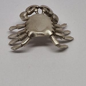 Crab Hand Carved From Sterling Silver - Etsy