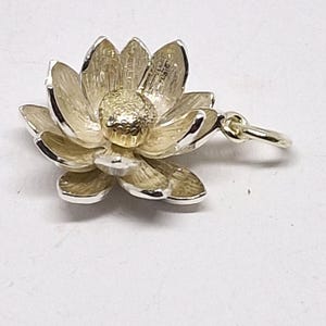 Lotus Pin Hand Made From Sterling Silver and 9ct Yellow Gold - Etsy