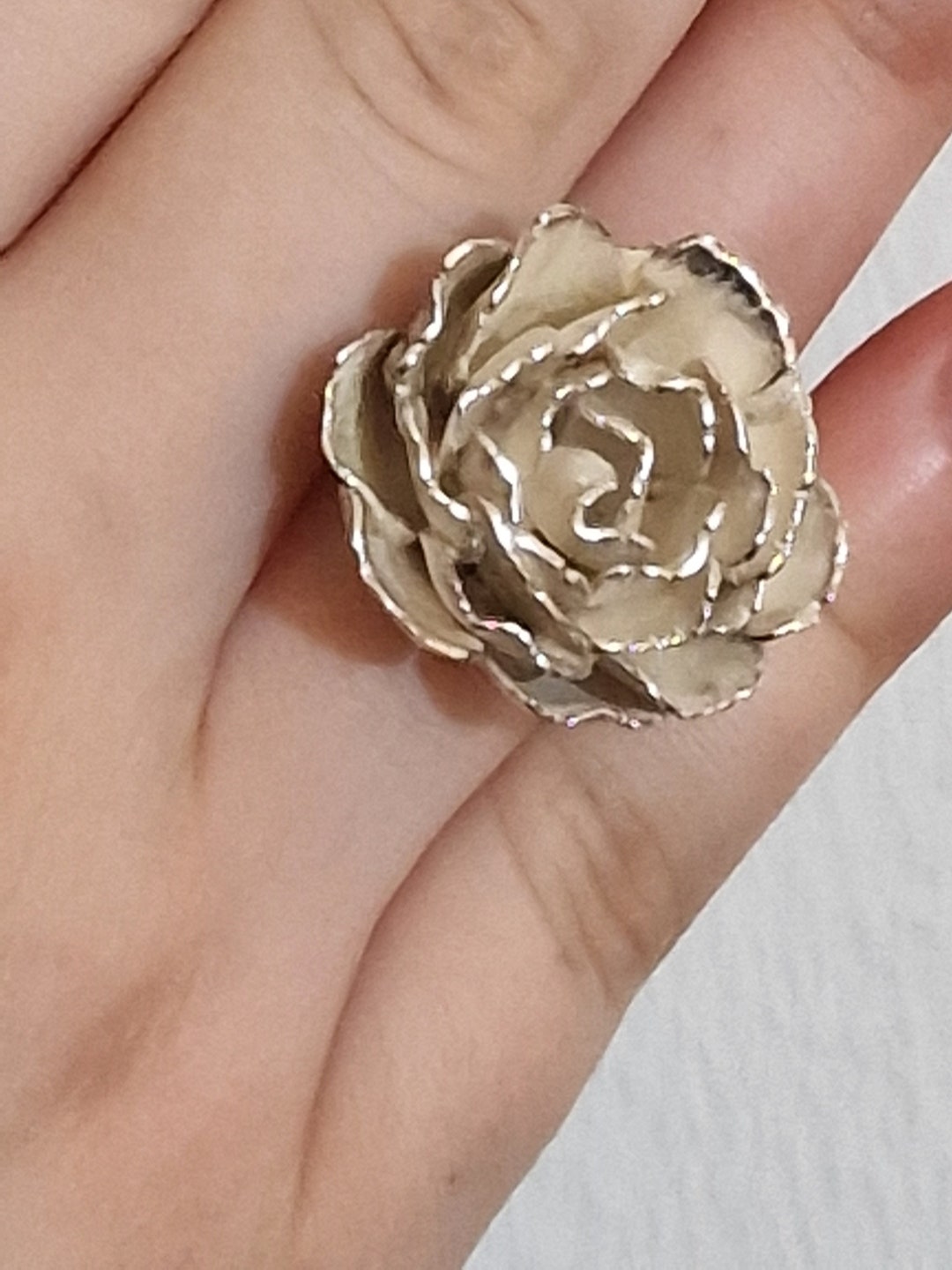 Flower Ring, Carnation Ring Hand Made From Sterling Silver - Etsy