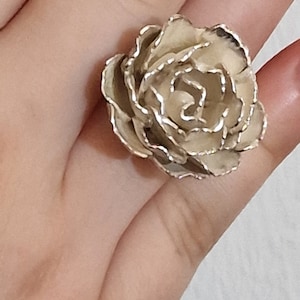 Flower Ring, Carnation Ring Hand Made From Sterling Silver - Etsy