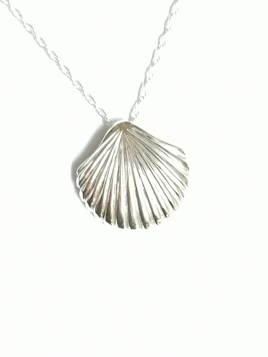 Sea Shell Pendant Made From Silver - Etsy