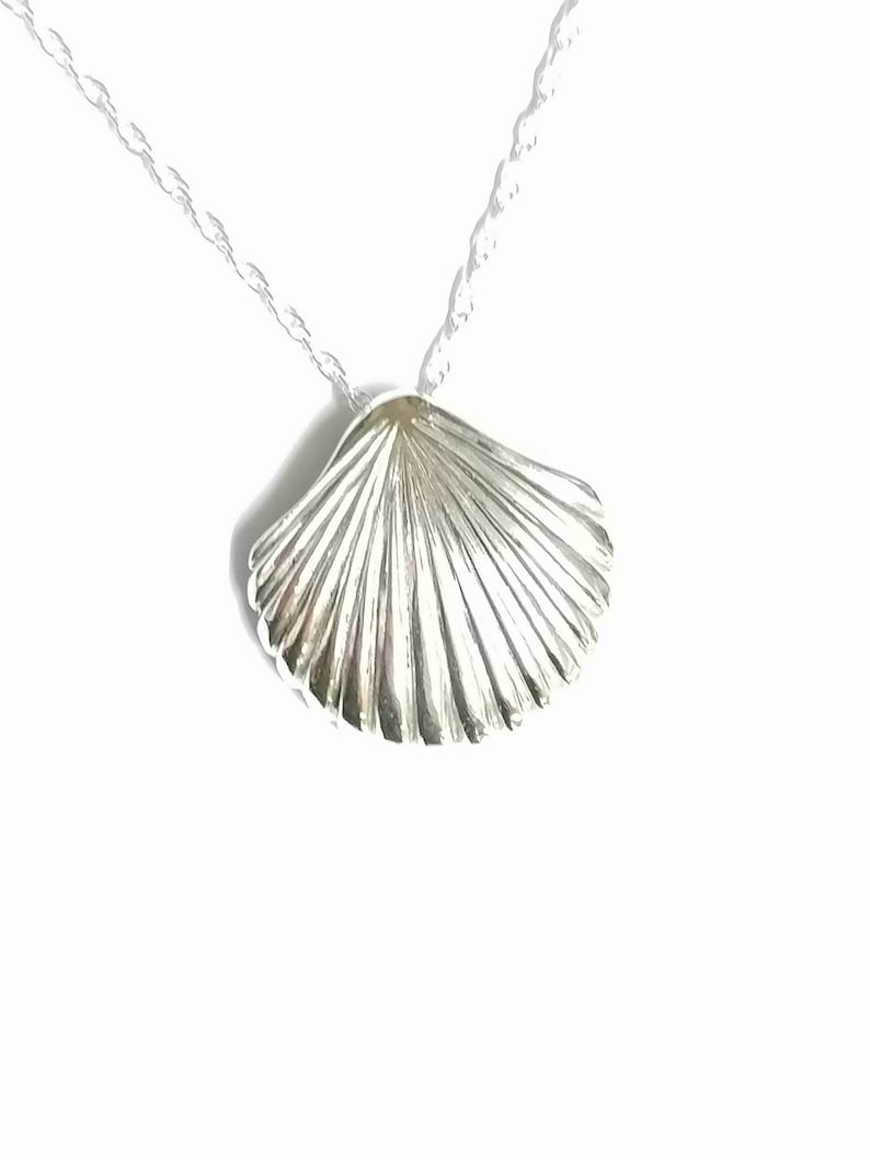 Sea Shell Pendant Made From Silver - Etsy