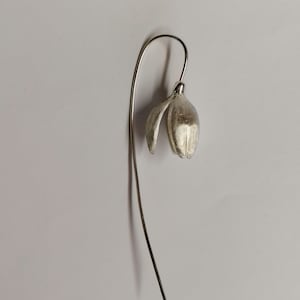 Snowdrop Pin Hand Made From Silver - Etsy