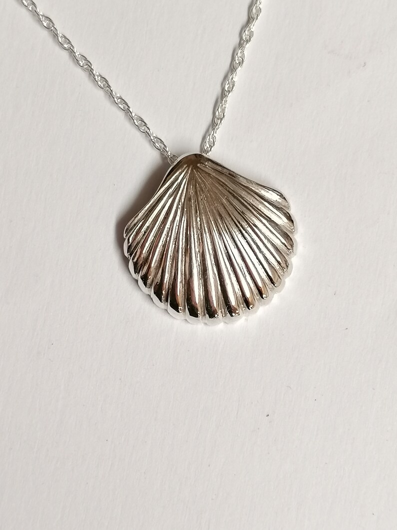 Sea Shell Pendant Made From Silver - Etsy