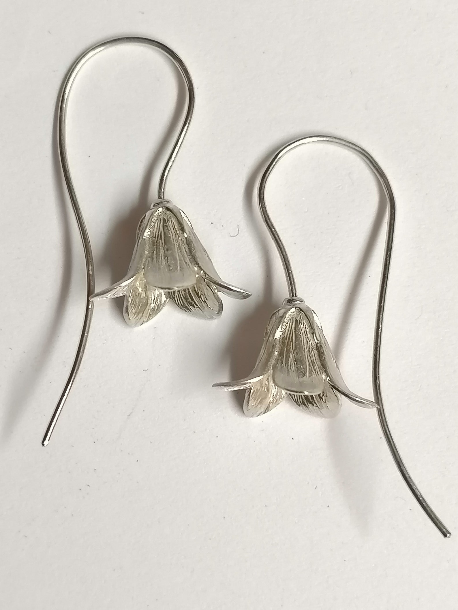 Bell Flower in Silver - Etsy