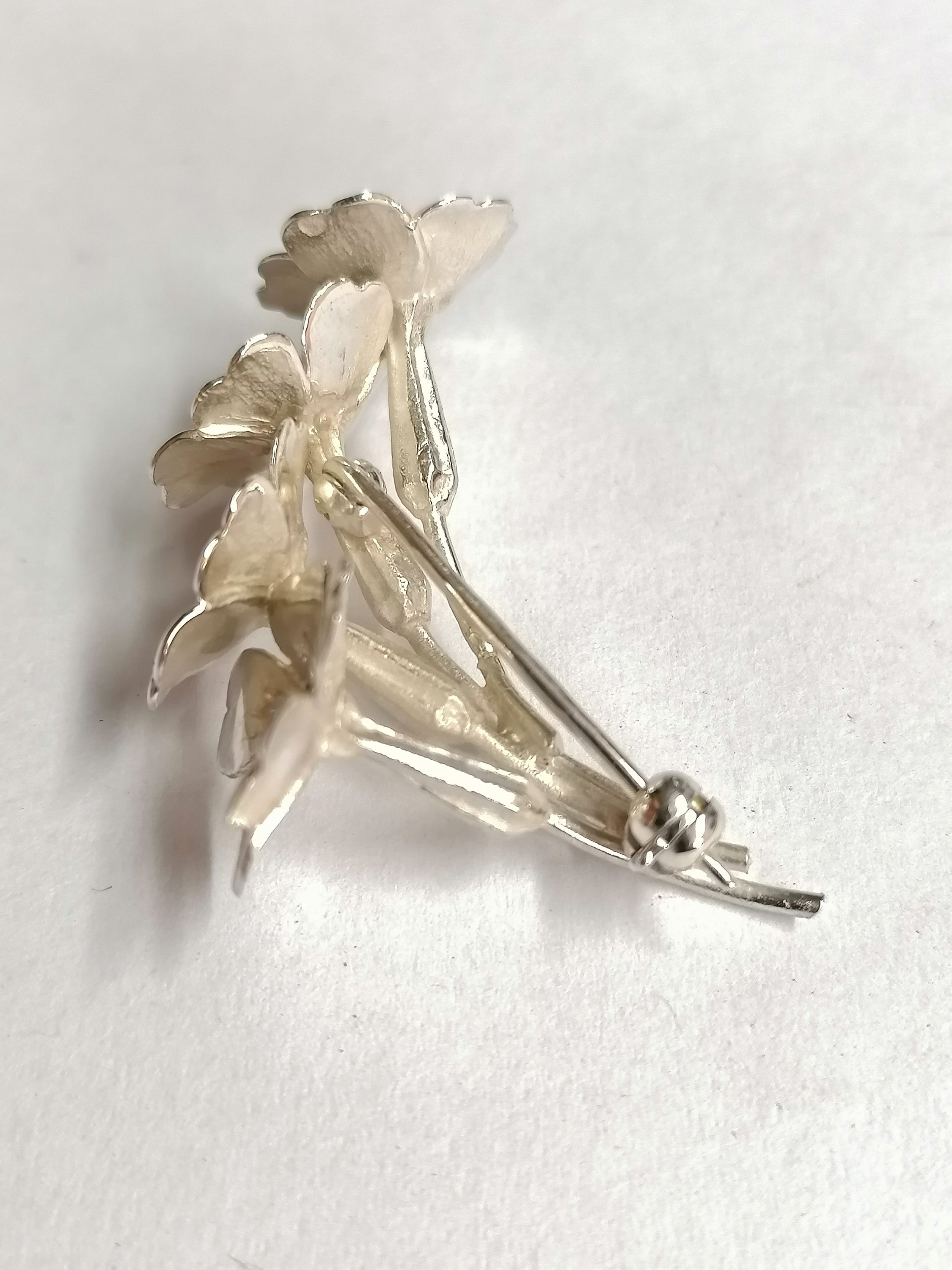 Primrose Spray Brooch Set With 4 X Citrines and Made From Sterling ...
