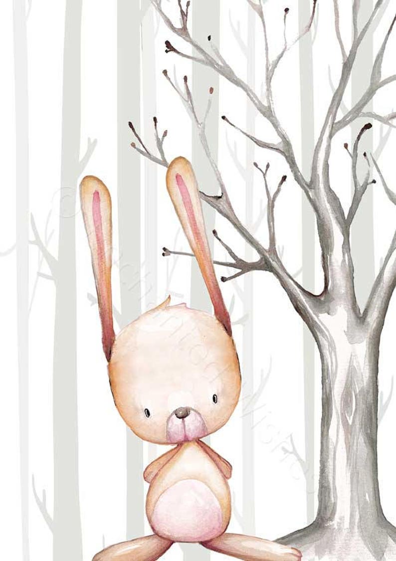 Baby Forest Animals Nursery Prints Set of 4 Baby Woodland - Etsy Nederland