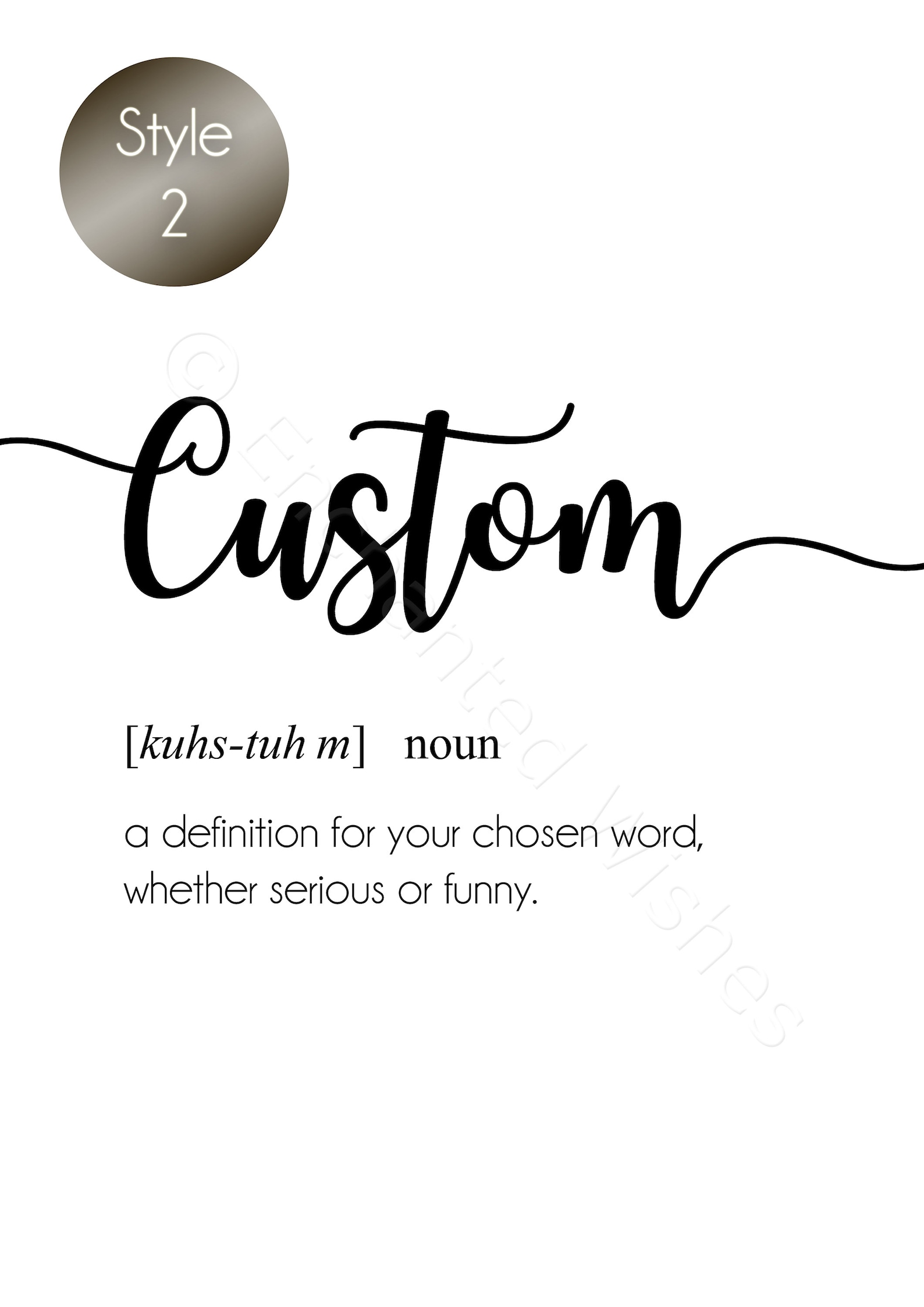 Custom Definition Print Personalised Definition Print Custom Etsy