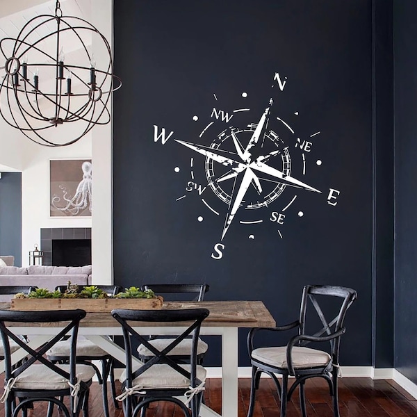 Compass Wall Decal - Etsy