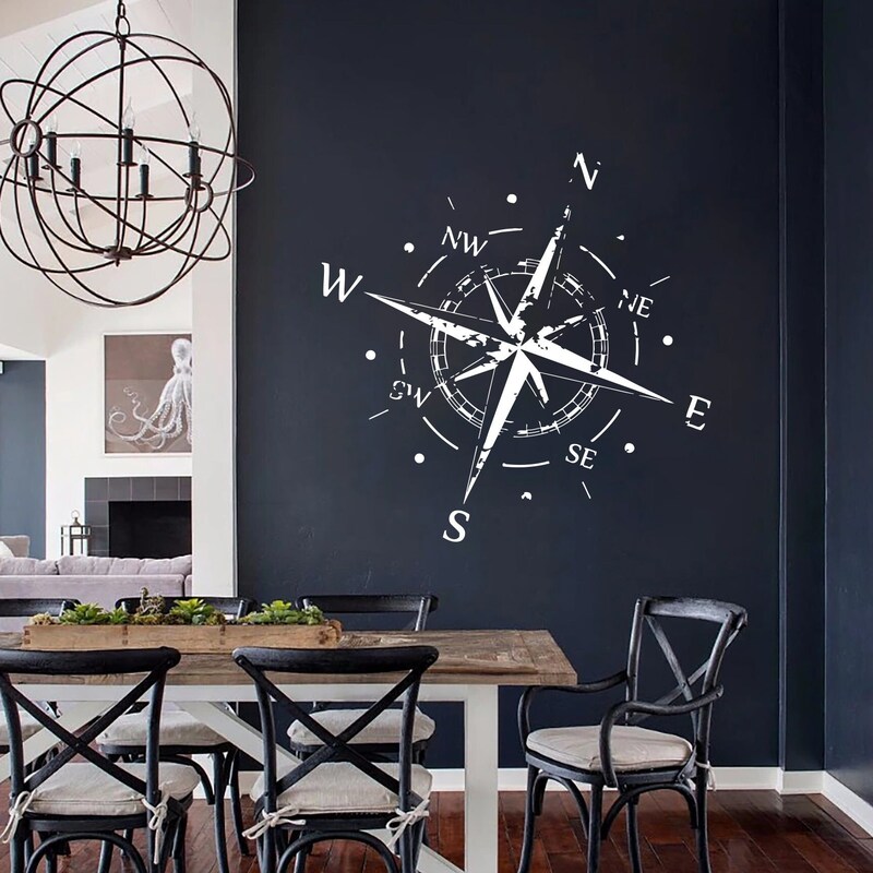 Compass Wall Decal - Etsy