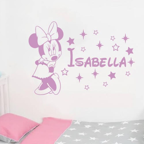 Personalized Name Wall Decal Minnie Mouse Wall Decal | Etsy