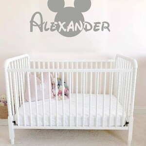 Wall Decal Mickey Mouse Name Boy Vinyl Sticker Decals Personalized Baby ...