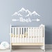 Mountain Boy Name Wall Decal Nursery Mountains Wall Decal Boy - Etsy