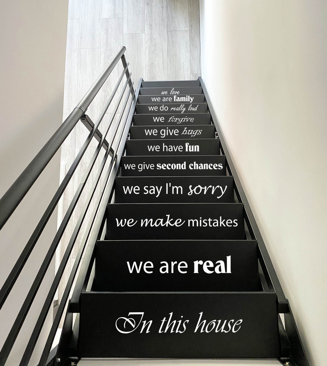 Stair Decals Quotes Stairway Decals Quote Vinyl Stickers Lettering in ...