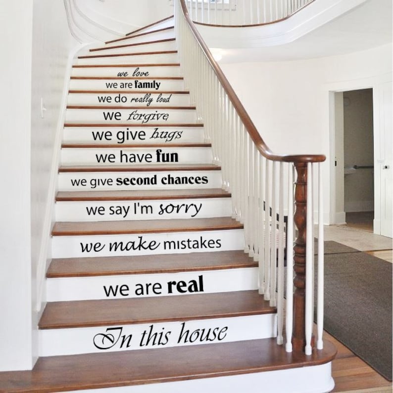 Stair Decals Quotes Stairway Decals Quote Vinyl Stickers Lettering in ...