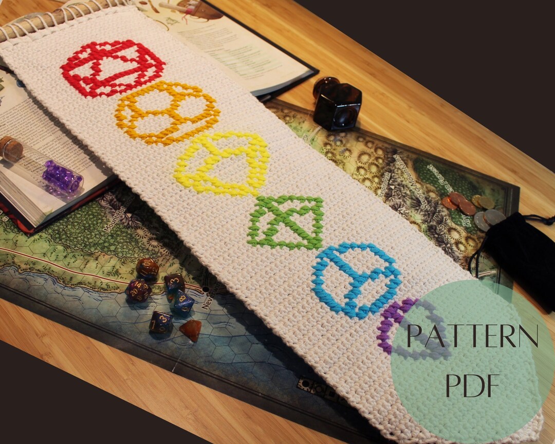 Crochet Pattern | D&D Dice Crochet Tapestry Wall Hanging Decor - Etsy