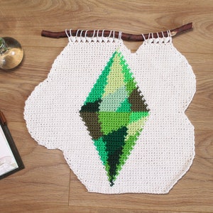 Crochet Pattern Plumbob Crochet Wall Hanging Decor DIY Simmer - Etsy