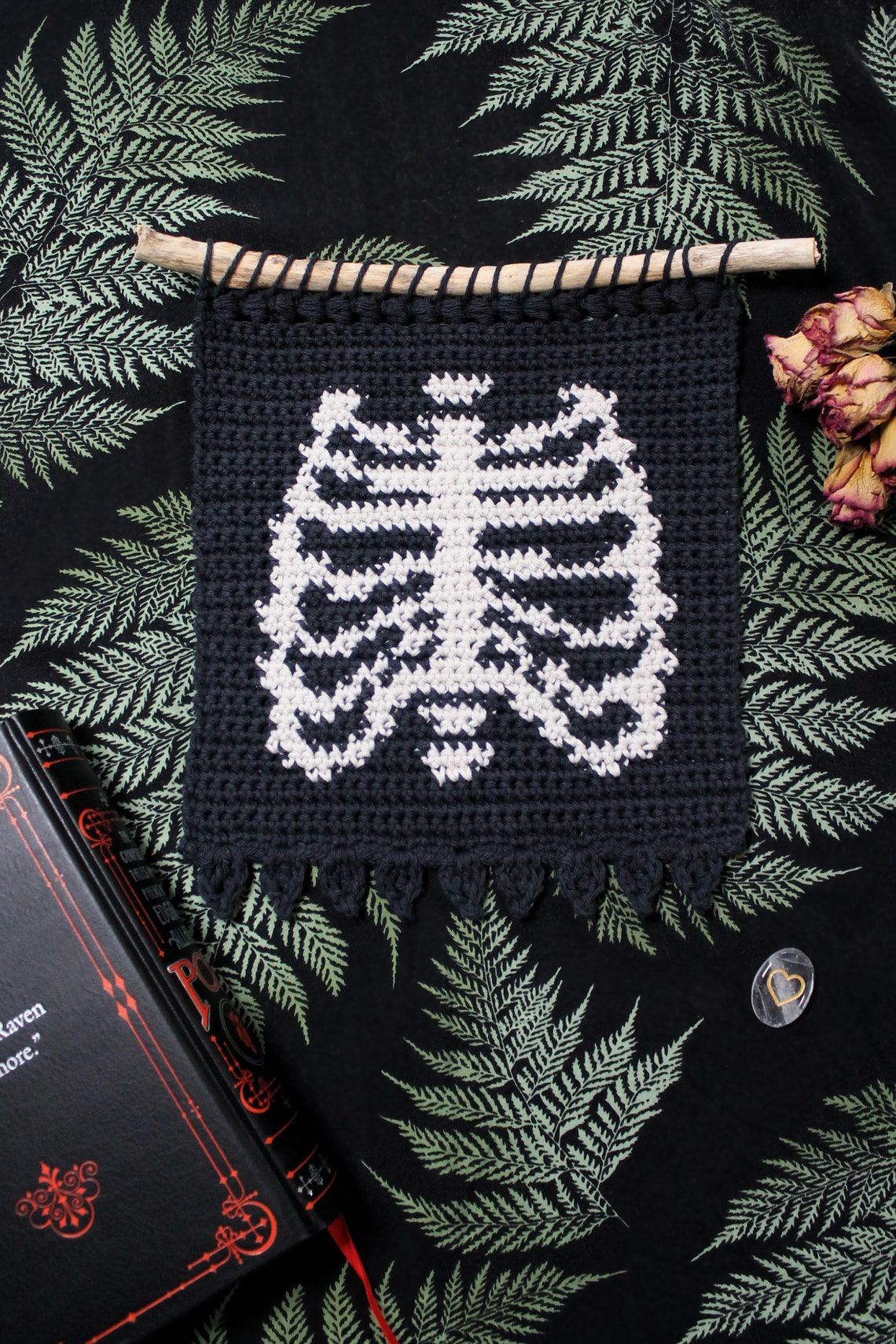 Crochet Pattern Skeletal Ribcage Crochet Tapestry Wall Hanging Decor - Etsy