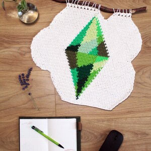 Crochet Pattern Plumbob Crochet Wall Hanging Decor DIY Simmer - Etsy