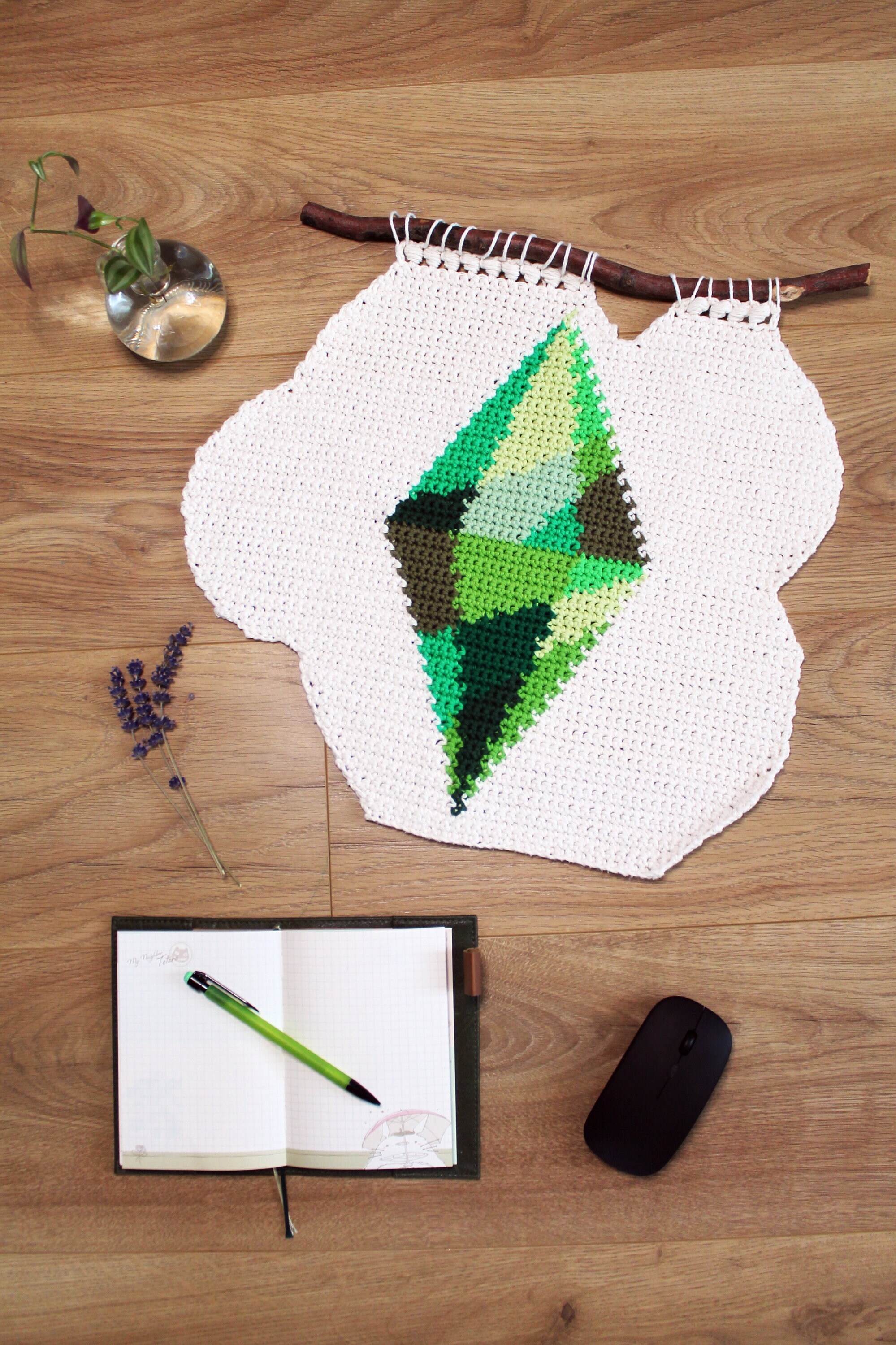 Crochet Pattern Plumbob Crochet Wall Hanging Decor DIY Simmer - Etsy