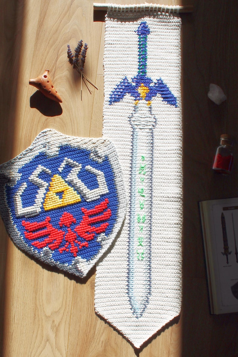 Crochet Pattern | the Master Sword Crochet Tapestry Wall Hanging Decor ...